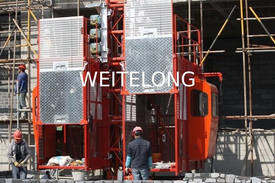 OEM 36 m / min Twin Cage SC200 Construction Hoist Elevator for Building