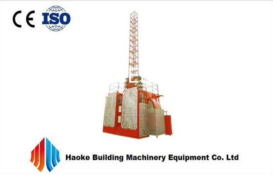 Customized SC Series Construction Hoist Elevator With Painted Red Single or Double Cages