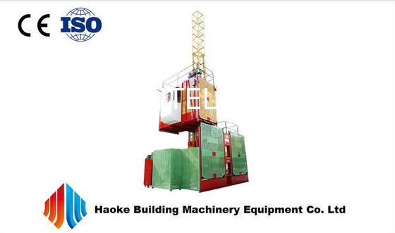 Customized SC Series Construction Hoist Elevator With Painted Red Single or Double Cages