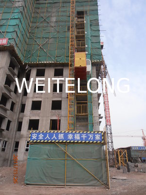 Outdoor 2 Ton Twin Cage passenger / Cargo Construction Hoist Elevator SC100/100