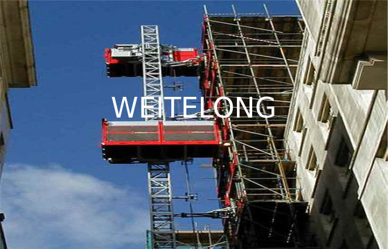 Personalized 3.0 x 1.5 x 2.5 Twin Cage Passenger Hoist With Voltage 380V / 50HZ