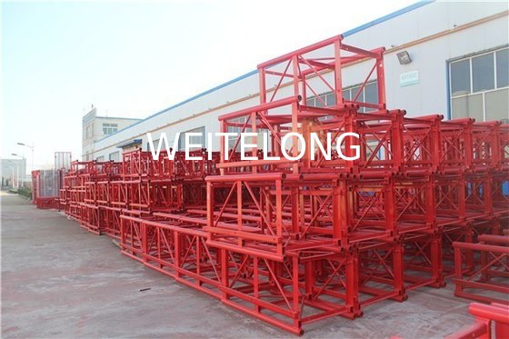 Twin Cage Construction Building Material Hoist Elevator , Vertical Cargo Hoist 33m / min