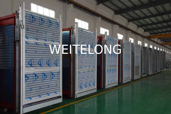OEM 3200kg Blue Portable Construction Twin Cage Hoist 3.2 Ton High efficiency