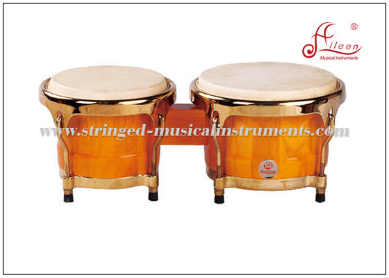 White Toon Wooden Bongo Drums Musical Instruments For Latin Music / Arab Music / Jazz Music