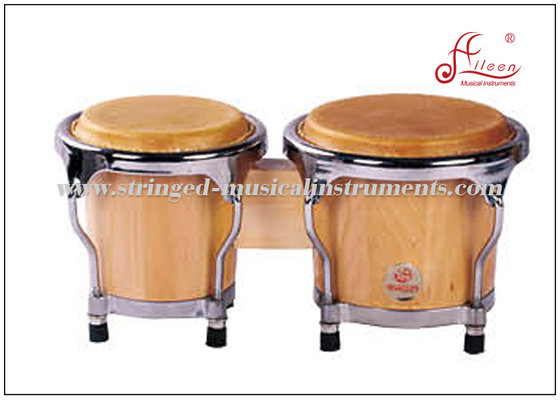 Mini Bongo Drum Percussion Musical Instruments 4" / 5" With Birch Wood Material