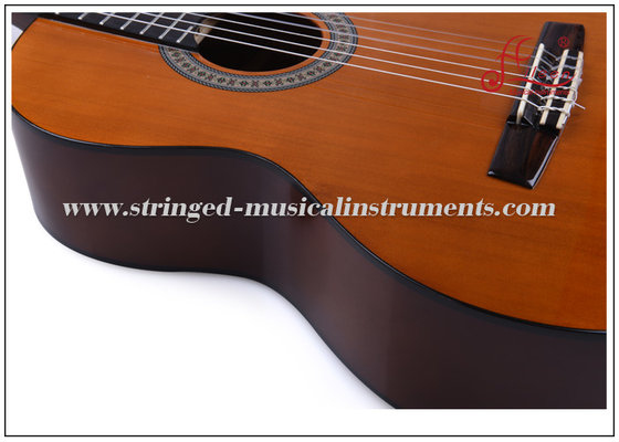 Black ABS Fine Fretted String Instruments hardwood Top Classical Guitar