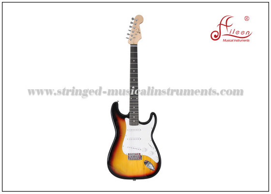 648mm Scale length Hard wood Music Electric Guitar / Sunburst Electric Guitar Set ST Style