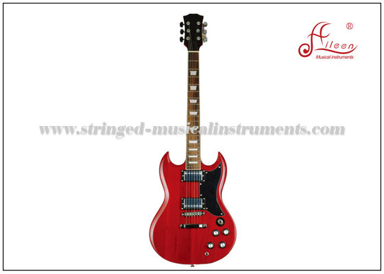 SG Style Rock Electric Guitar For Kids / Adult , Chrome Machinehead Red Electric Guitar