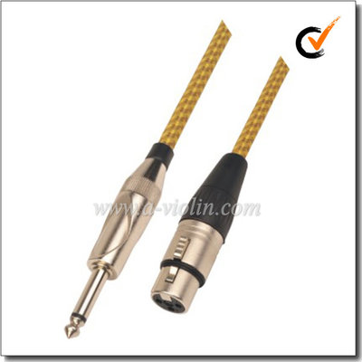 Flexible 6mm Spiral Shield PVC And Tweed Microphone Cable (AL-M037) Guitar Cable