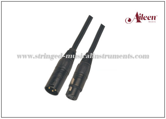 Audio PA Systems Microphone Cable Wire Black Male Female 6 mm 84 x 0.10 Spiral Shield