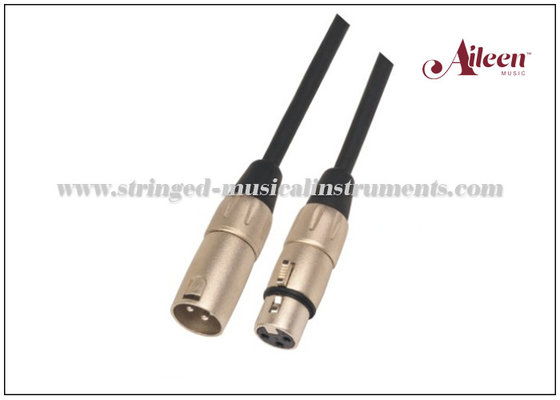 1/4" TS Black Nylon Flexible 6mm Black PVC Xlr Microphone Cable