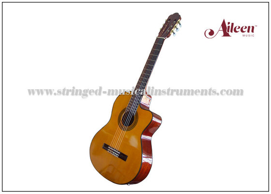 39" Cutaway Spruce plywood and 650mm , length Electric Classical Guitar with 4-Band EQ