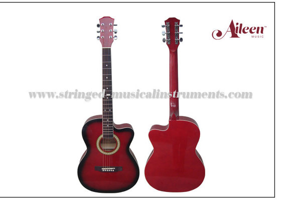 All Linden Plywood Alternative Colorful Cutaway 38  " Glossy or Matt finish Acoustic Guitar