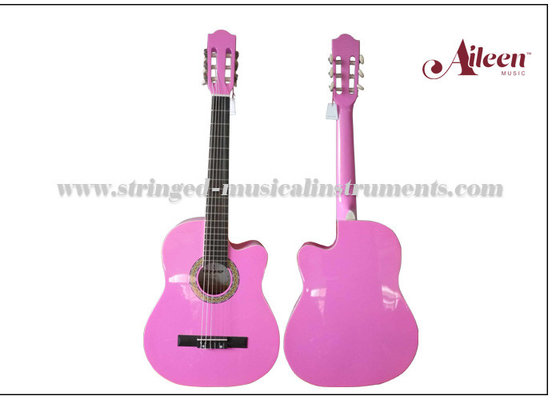 All Linden Plywood Alternative Colorful Cutaway 38  " Glossy or Matt finish Acoustic Guitar