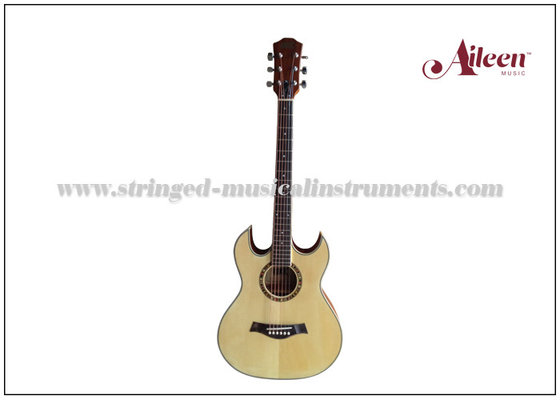 Double cutaway Sapele Plywood , Fingerboard Rosewood 40" 648mm length with ABS Acoustic Guitar