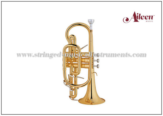 Brass lacquered 2pcs reinforced trigger China Cornet with Premium case (CN8712G)