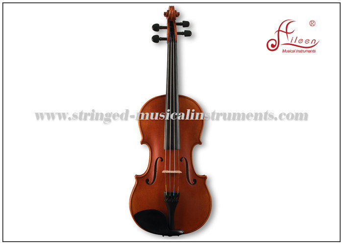 Red Brown Antique Flamed Maple Violin , Student Violins For Beginners Fine Even Grained Spruce Top