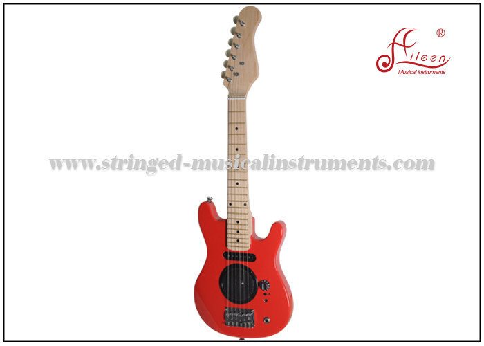 Solid Wood Body Kids Electric Guitar , Mini Maple Electric Guitar For Toddlers