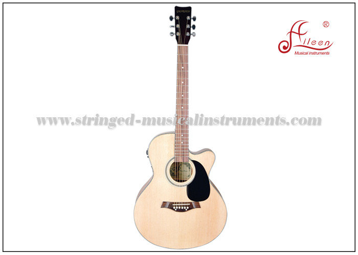 Dreadnought Cutaway Stringed Musical Instruments / Music Electric Guitar 41" with Spruce Plywood Top OEM