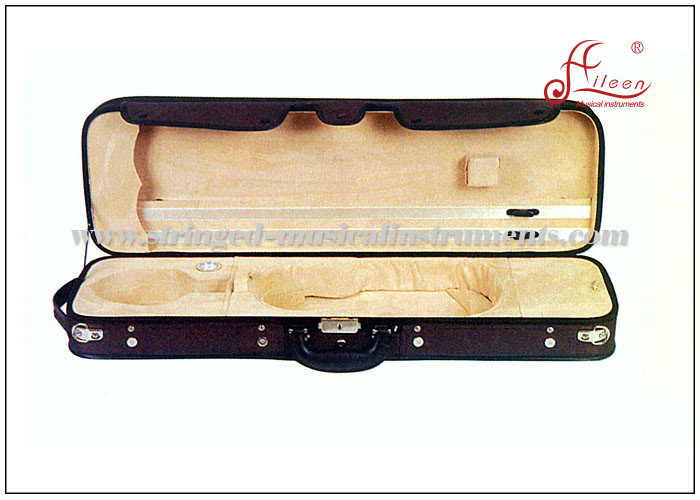 Lightweight Violin Case , Colorful Velvet Interior 4/4 Square Shaped Violin Case