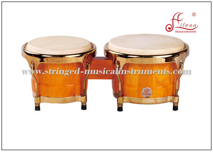 White Toon Wooden Bongo Drums Musical Instruments For Latin Music / Arab Music / Jazz Music