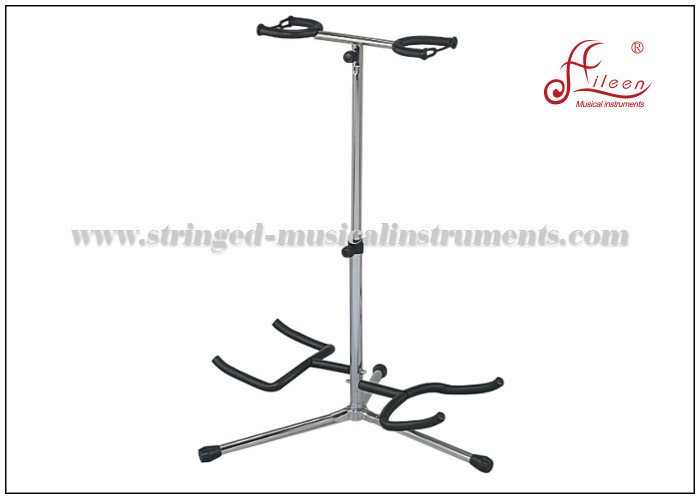 Vertical Double Guitar Stand , 43 - 93 cm Adjustable Music Guitar 2 Guitar Stand