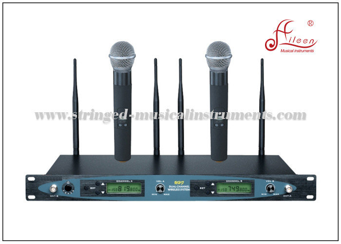 FM UHF Handheld MIC Wireless Pa Speakers , Sound System Equipment 100M Received Distance