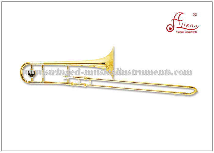Brass Musical Instruments Bb Key Gold Lacquer Tenor Trombone With ABS Case