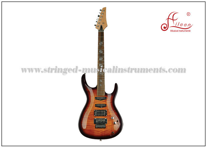 FR Style Tremolo Customize Music Electric Guitar with solid wood body and maple neck