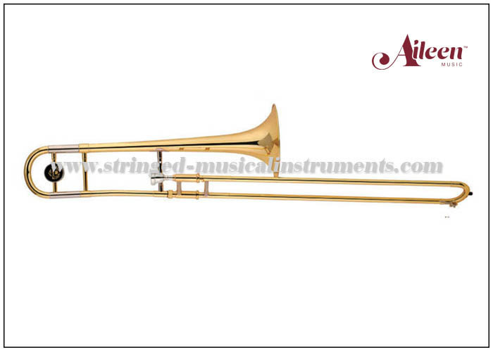 Bb Key Tenor Trombone Brass Musical Instruments With ABS Case Or Soft Bag