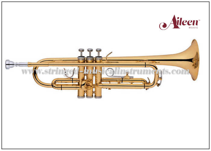 American Style Bb Key Nickel Plated Trumpet , Brass lacquered Model Trumpet Music Instruments