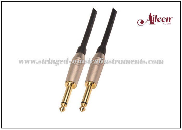 PVC Spiral Guitar Instrument Cable Black 6 mm Outer Dia 20 x 0.12 OFC