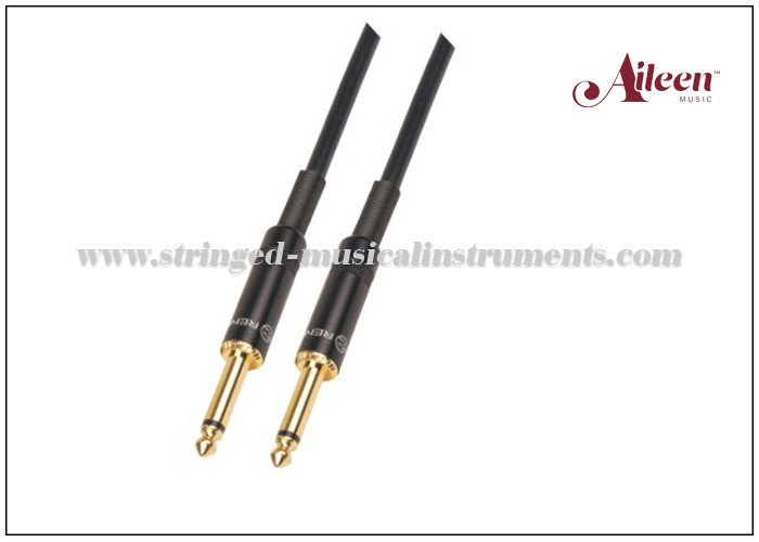 1/4"TS 6 mm PVC Black Audio PA Systems Instrument Spiral Guitar Cable AL-G022