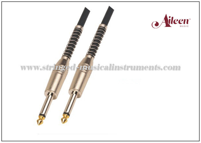 Black 6 mm Flexible PVC Spiral Guitar Cable With Paper Card  Audio PA Systems