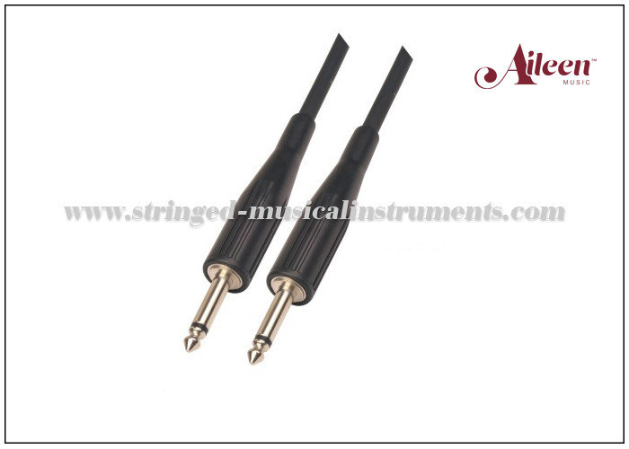 1/4"TS Connector Type Audio PA Systems 6mm PVC Black Spiral Audio PA System Guitar Cable