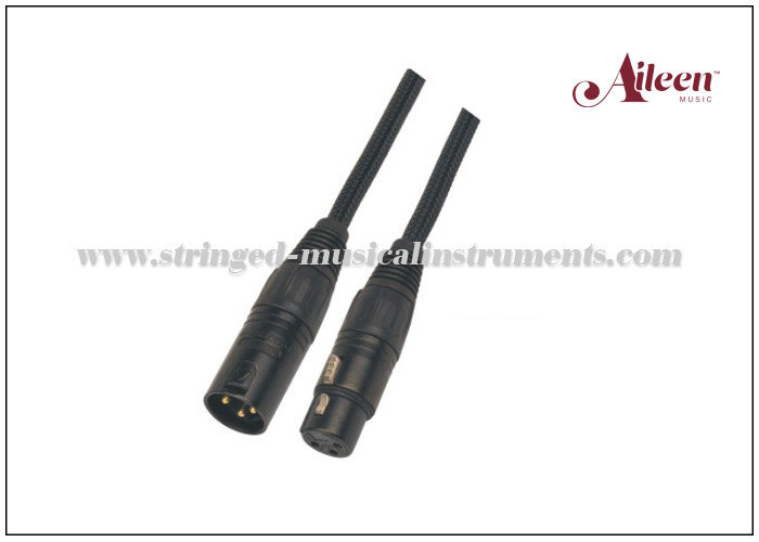 Audio PA Systems Microphone Cable Wire Black Male Female 6 mm 84 x 0.10 Spiral Shield