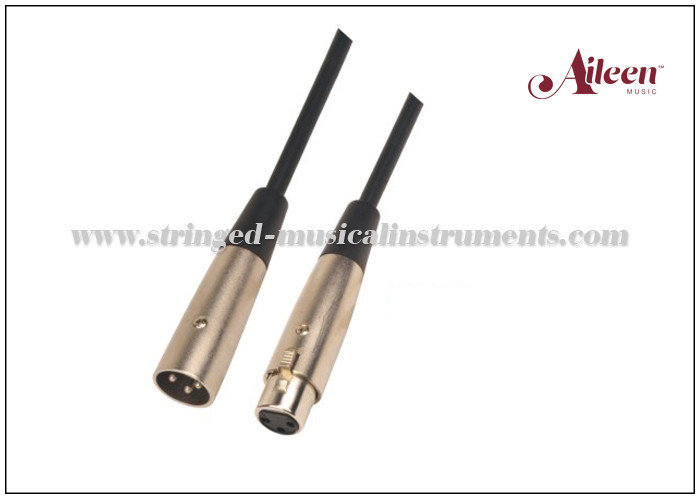 Black Spiral Shield Audio PA Systems Male Female Nickel XLRf XLRm Microphone Cable