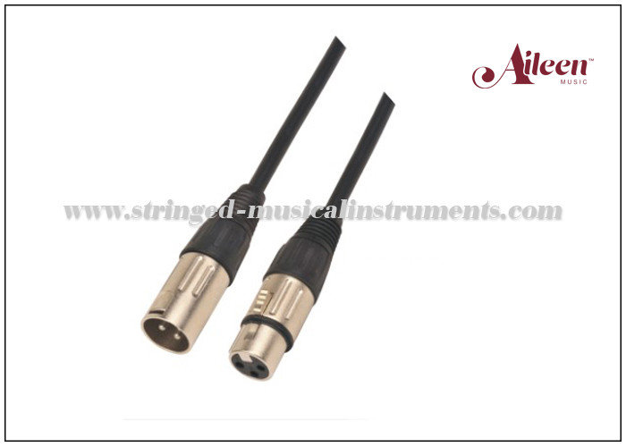 Male - Female Audio PA Systems 6mm 0.5 - 50m Length Black Spiral Xlr To Xlr Microphone Cable