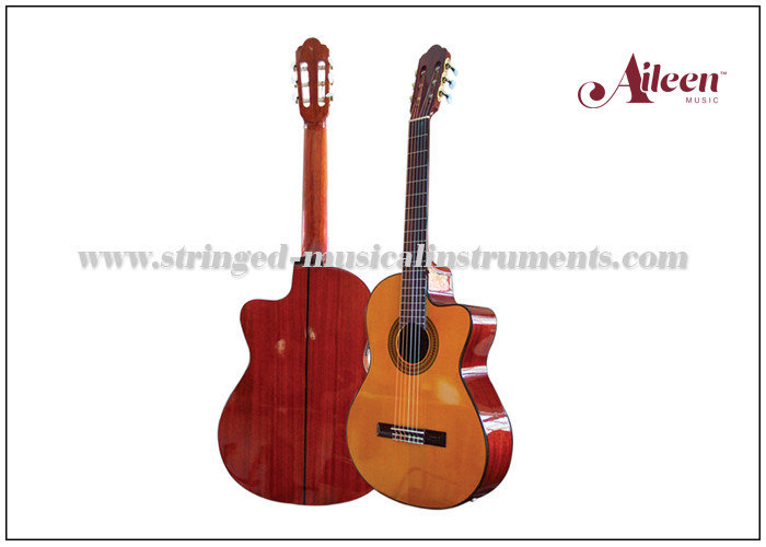 39" Cutaway Spruce plywood and 650mm , length Electric Classical Guitar with 4-Band EQ