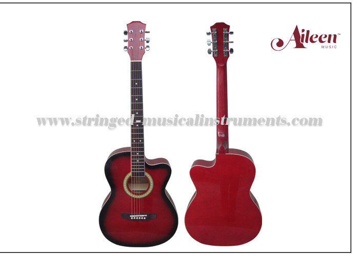 All Linden Plywood Alternative Colorful Cutaway 38  " Glossy or Matt finish Acoustic Guitar