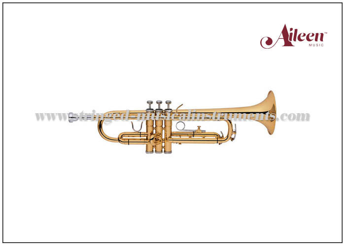 American Style Brass Lacquered Yellow Brass Trumpet TP8394G Bb Key 4.843" Bell