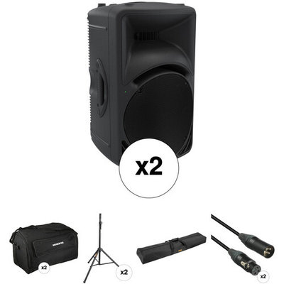 Only serious buyer WhatsApp Us +2207790958  on Mackie SRM450 Pair Kit with Stands, Cables, and Bags