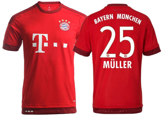 FC Bayern München Mens Soccer Jerseys Top Thai Football Uniform Home Red Shirts