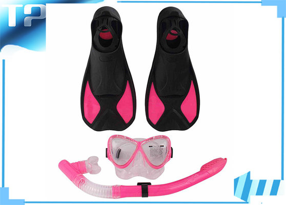 Full Face Pink Exercise Swim Fins / Scuba Diving Equipment For Womens