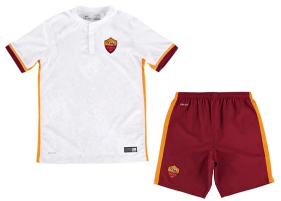 White Kids Soccer Jersey Football Traning Suit Boy Printing T shirt Sets Roma Away