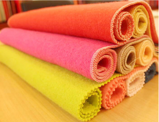 Pure Bright Knitting Wool Fabric , Luster Soft  Warm Polyester Facirc