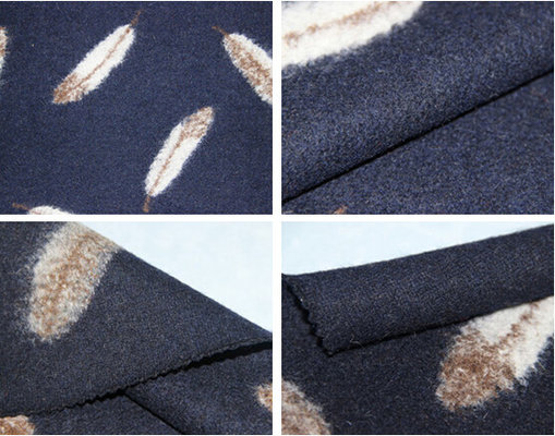 Feather Fool Soft Jacquard Wool Fabric For Winter Collection