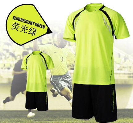 Yellow 100% Polyester Ten - Cent Custom Soccer Jerseys For Men And Children