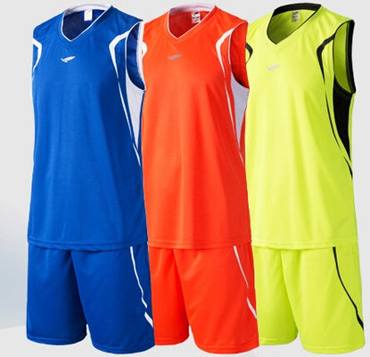 Blue / Red / Yellow Custom Soccer Jerseys For Men Doing Excise , Fitness Custom Sleeveless Shirts