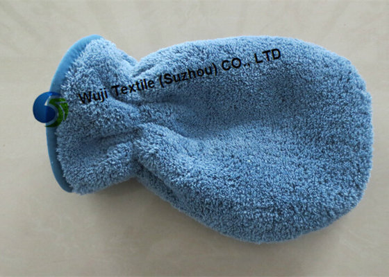 Coral Fleece Microfiber Car Wash Mitt , Easy Dusting Car Cleaning Cloth